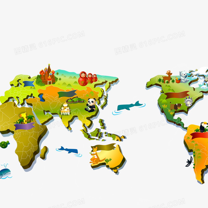 卡通地图图片免费下载_PNG素材_编号vwxip995x_图精灵